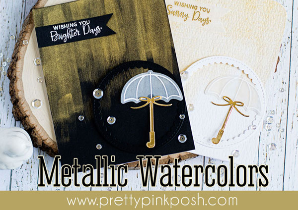 Tutorial Metallic Watercolors Pretty Pink Posh