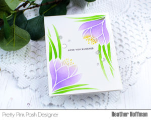 Crocus Stencil Two Ways + Video | Pretty Pink Posh