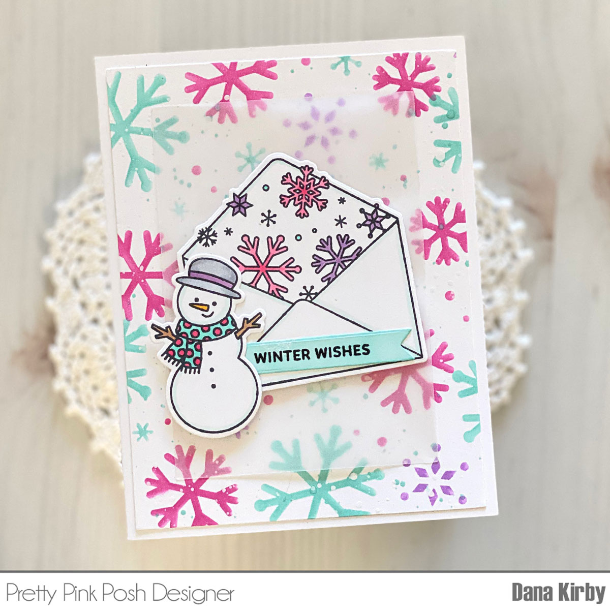 Whimsical Winter Envelope | Pretty Pink Posh