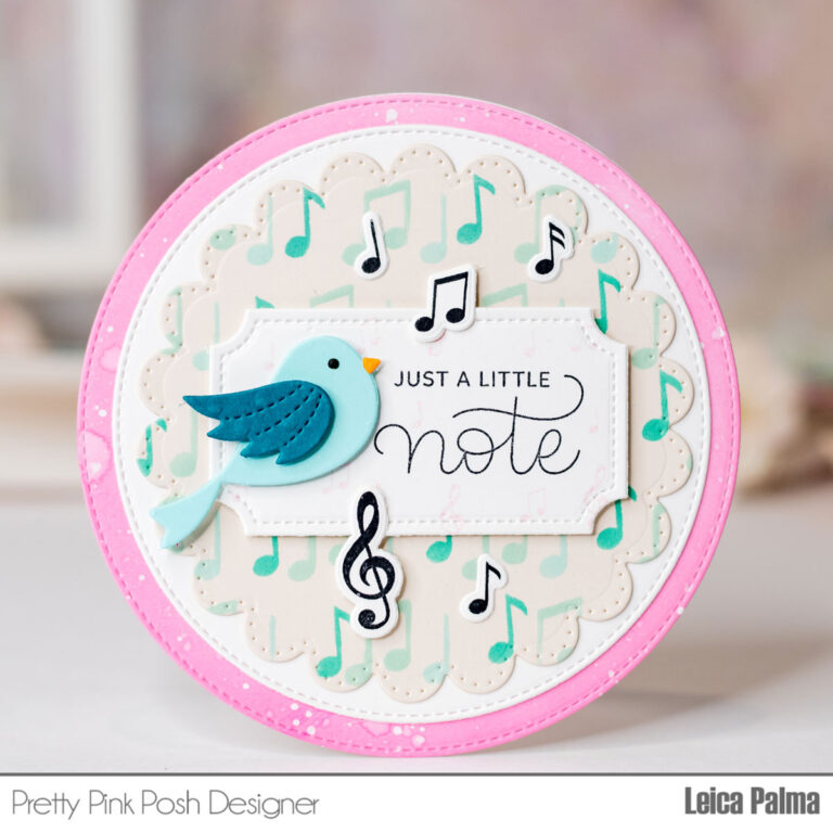 Just A Note Circle Card | Pretty Pink Posh