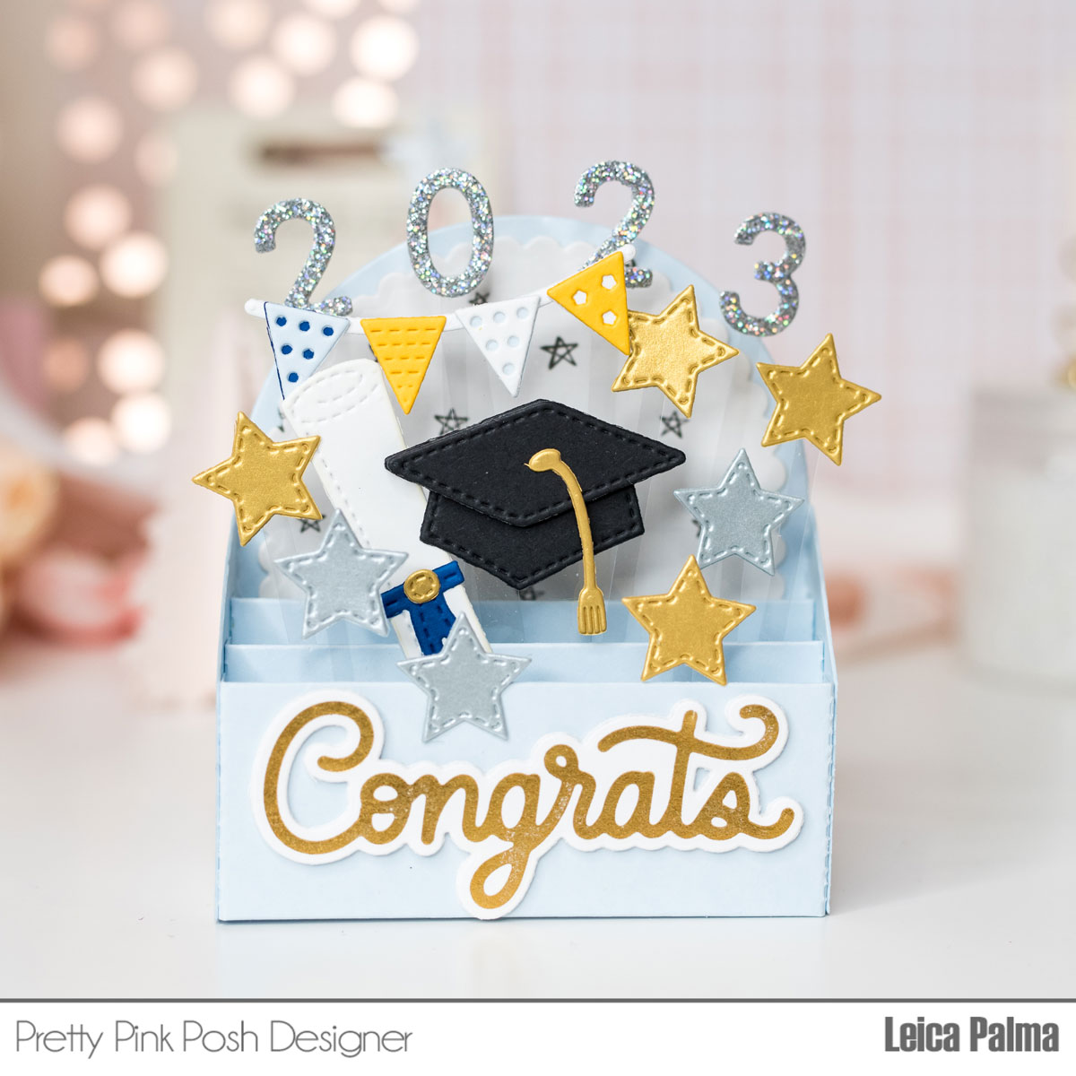 Graduation Box Card | Pretty Pink Posh