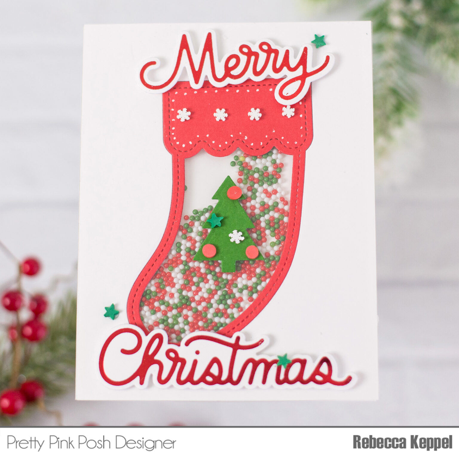 Creating 3 Stocking Shaker Cards | Pretty Pink Posh