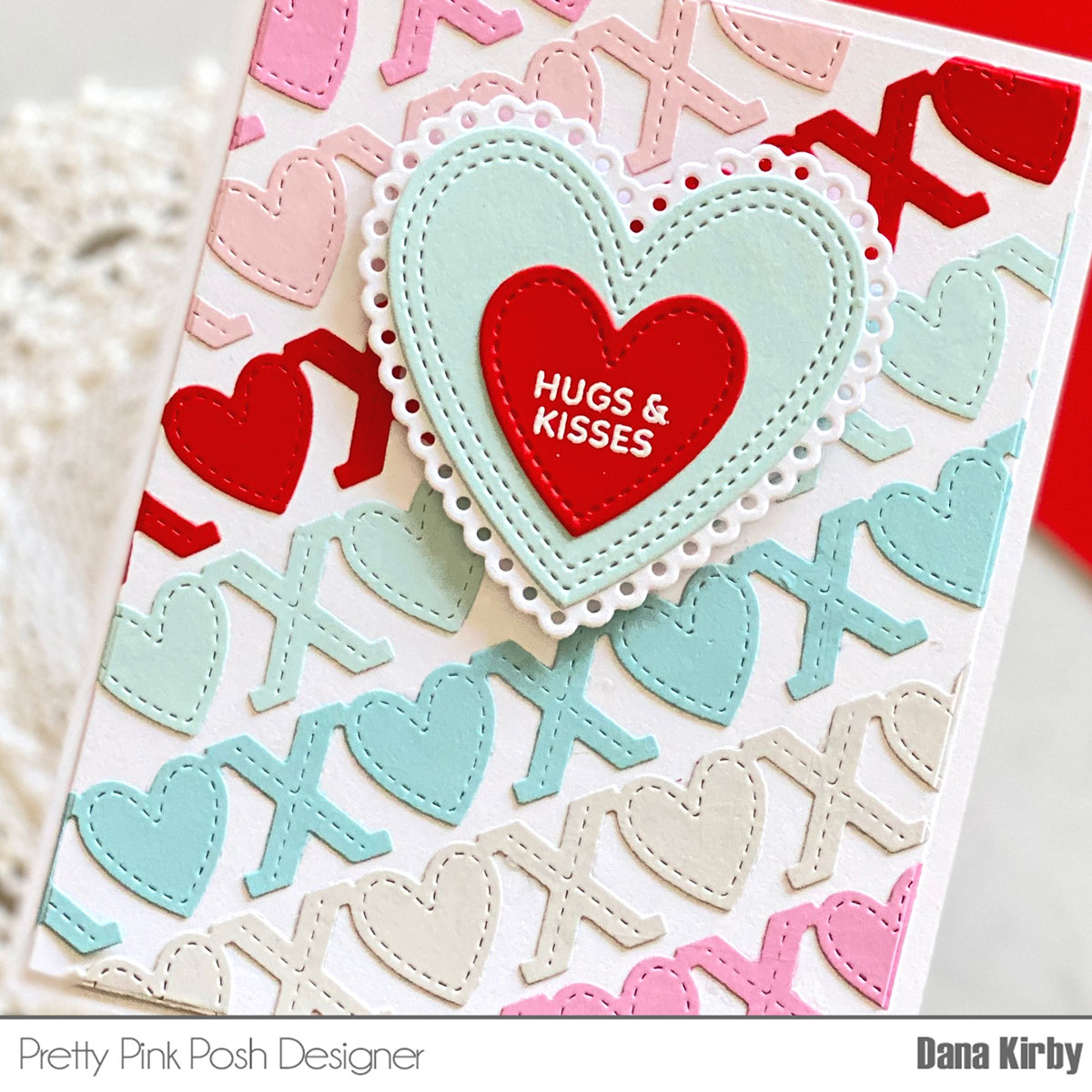 Valentine Die Cut Background | Pretty Pink Posh