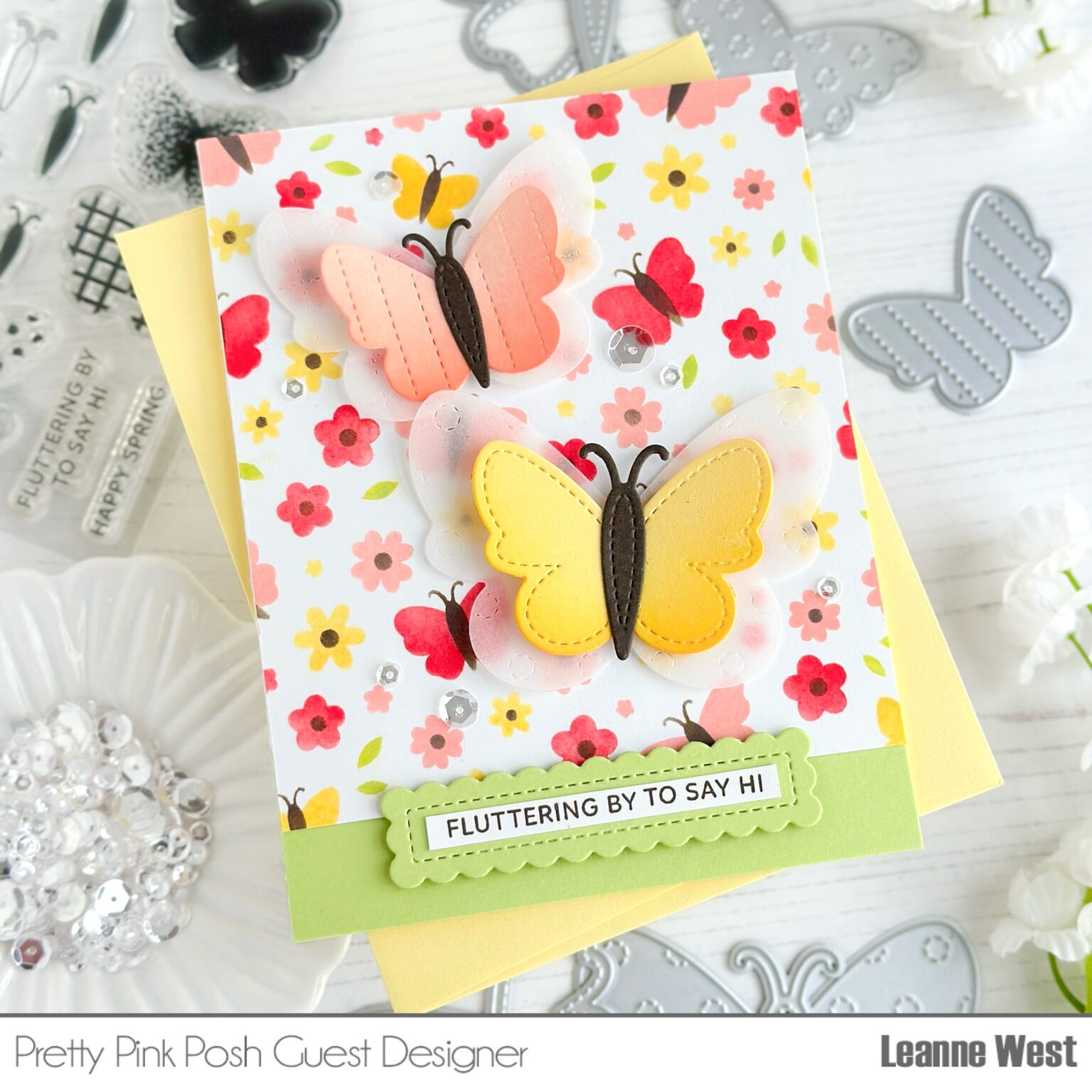 Layered Butterfly Floral Card Duo | Pretty Pink Posh