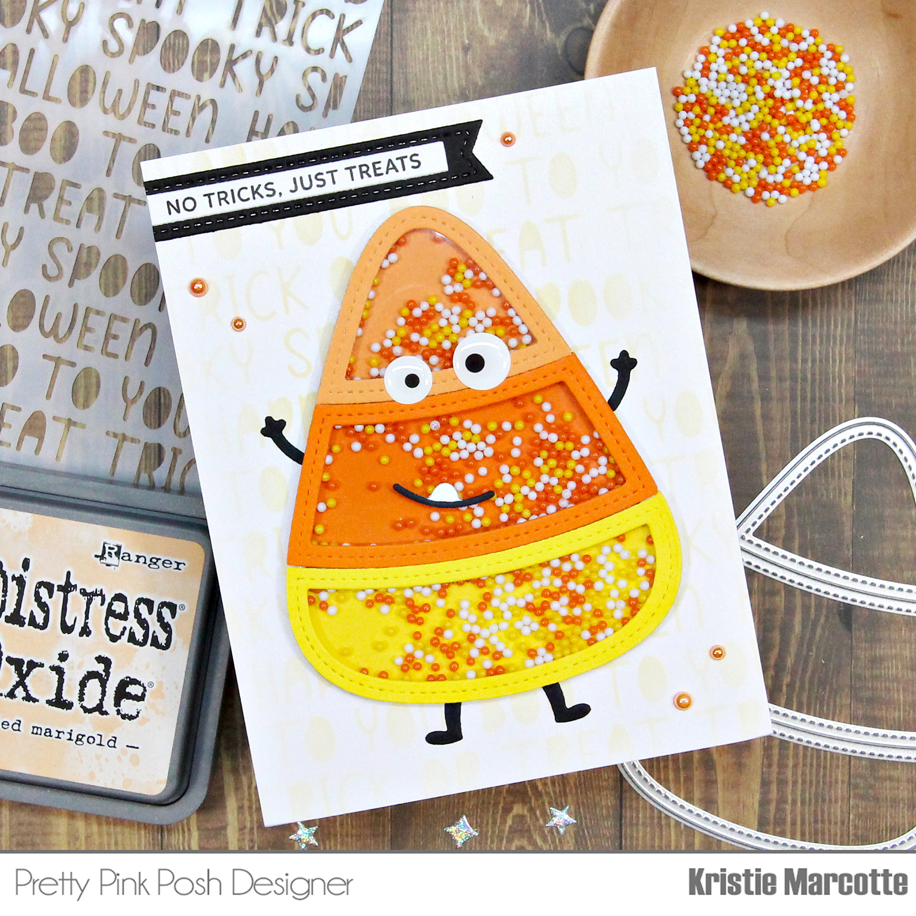 Funny Face Candy Corn Shaker | Pretty Pink Posh
